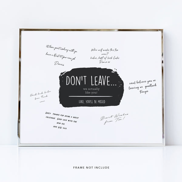 Don't leave! coworker leaving gift – KiKi Prints